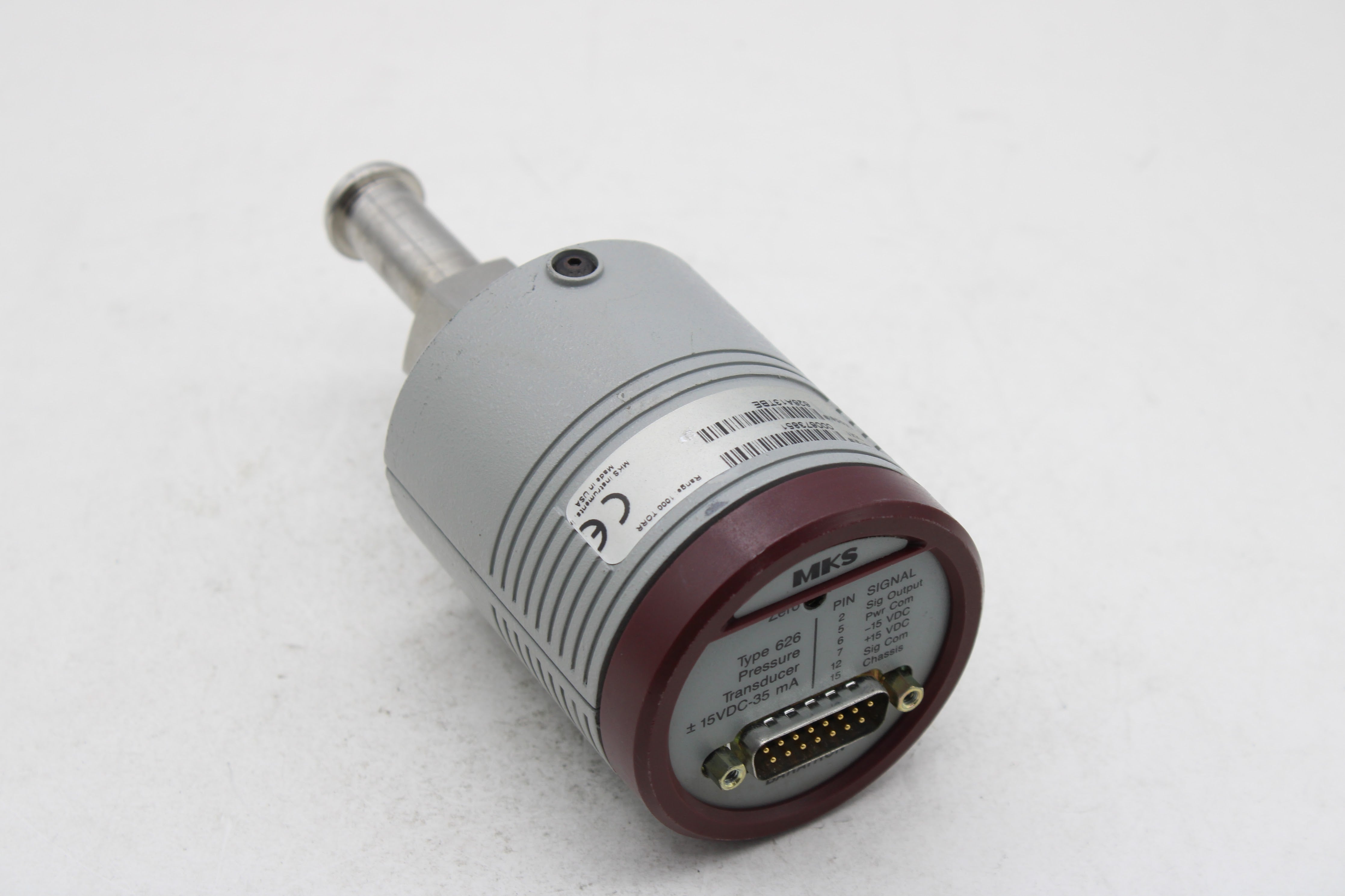 MKS 626A13TBE Baratron Pressure Transducer Type 626 – NTC Tech