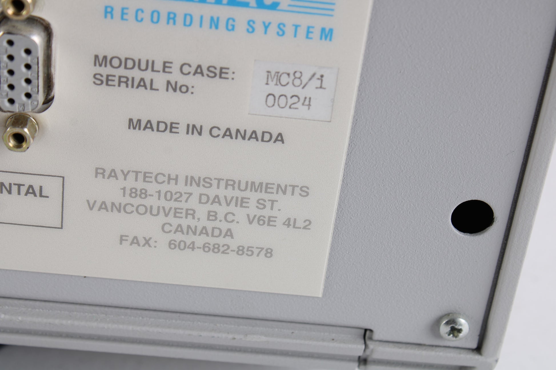 Raytech MC8/I Chassis W/2x AC Bridge Amp 2x DC Bridge Amp Recording Sy – NTC Tech