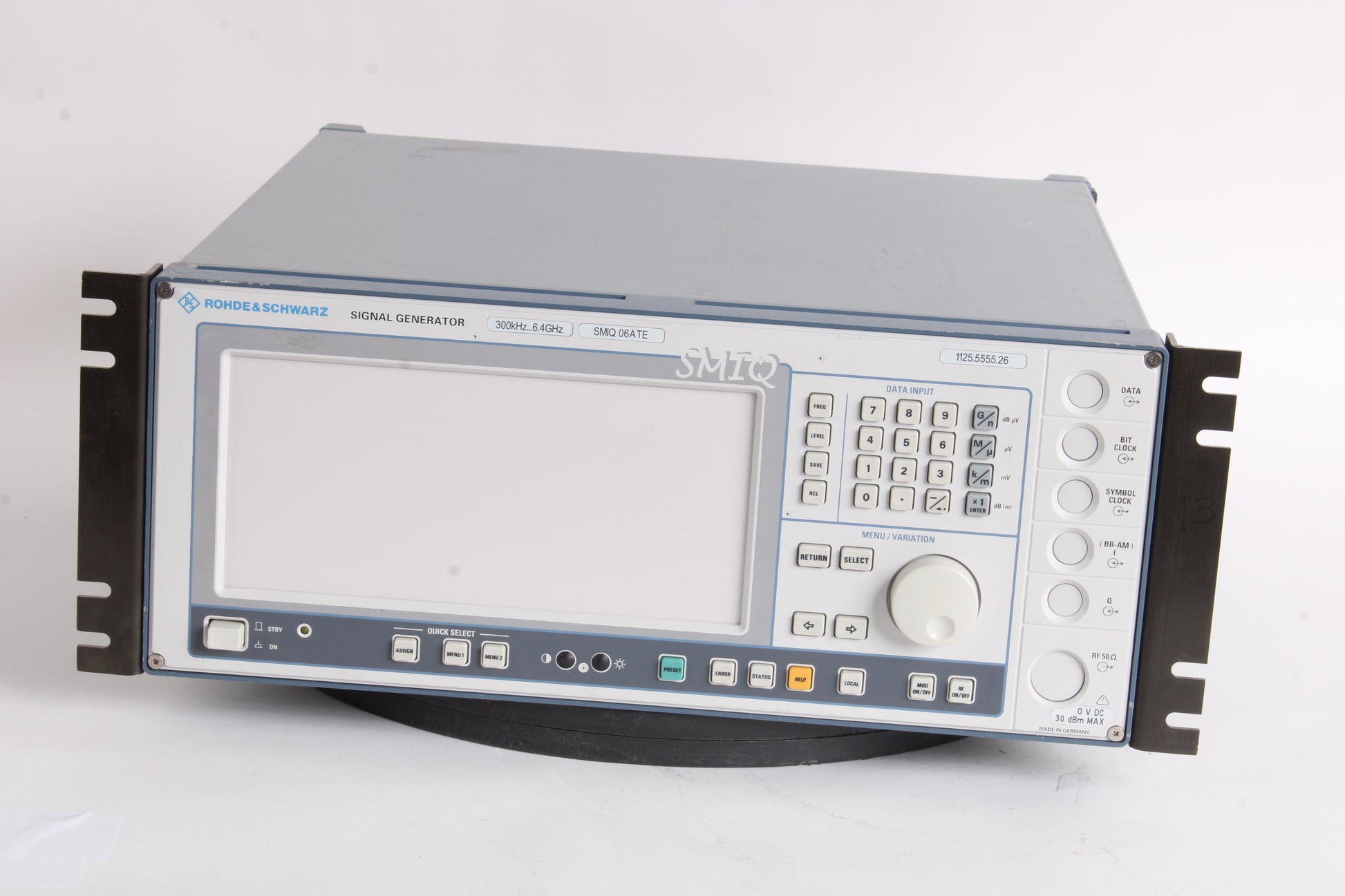 Rohde & Schwarz SMIQ 06ATE 300 kHz - 6.4 Ghz Signal Generator With Rac ...