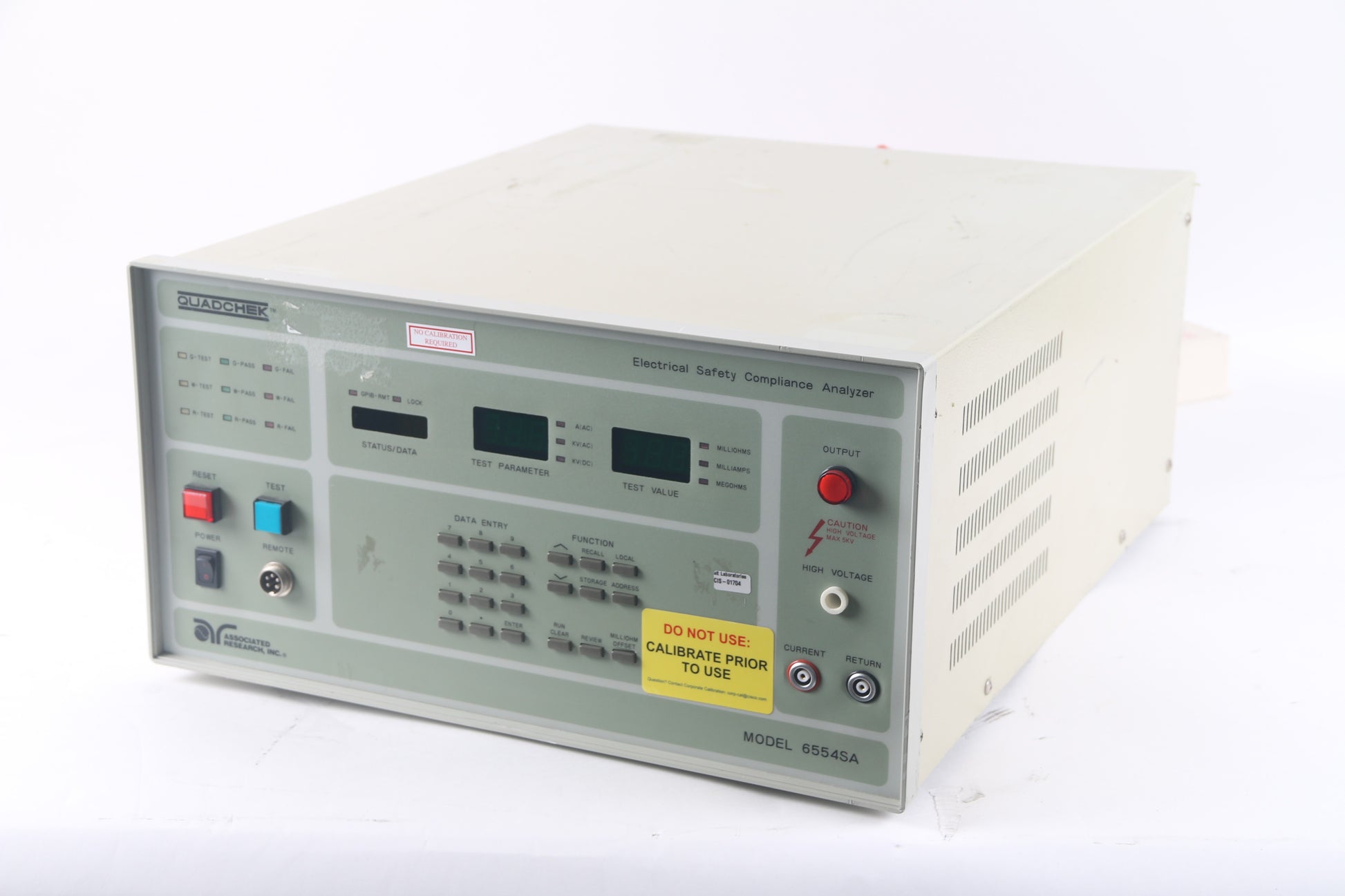Associated Research 6554SA Quadchek Electrical Safety Compliance Analy ...