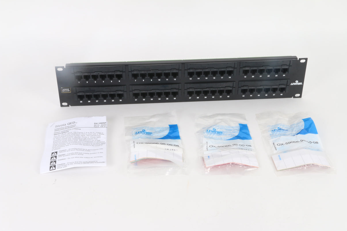 New Leviton 49013-P48 48 Port Voice Grade Patch Panel – NTC Tech