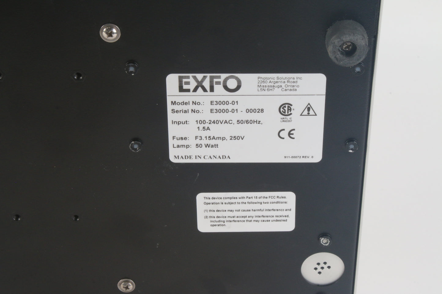 Exfo Lite E3000-01 Lite UV Curing Optical Light Source - AS IS – NTC Tech