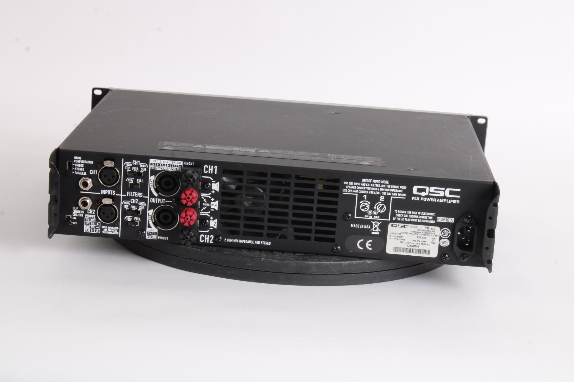 QSC PLX 1802 Professional 1800 WATT Power Amplifier - AS IS For Parts ...