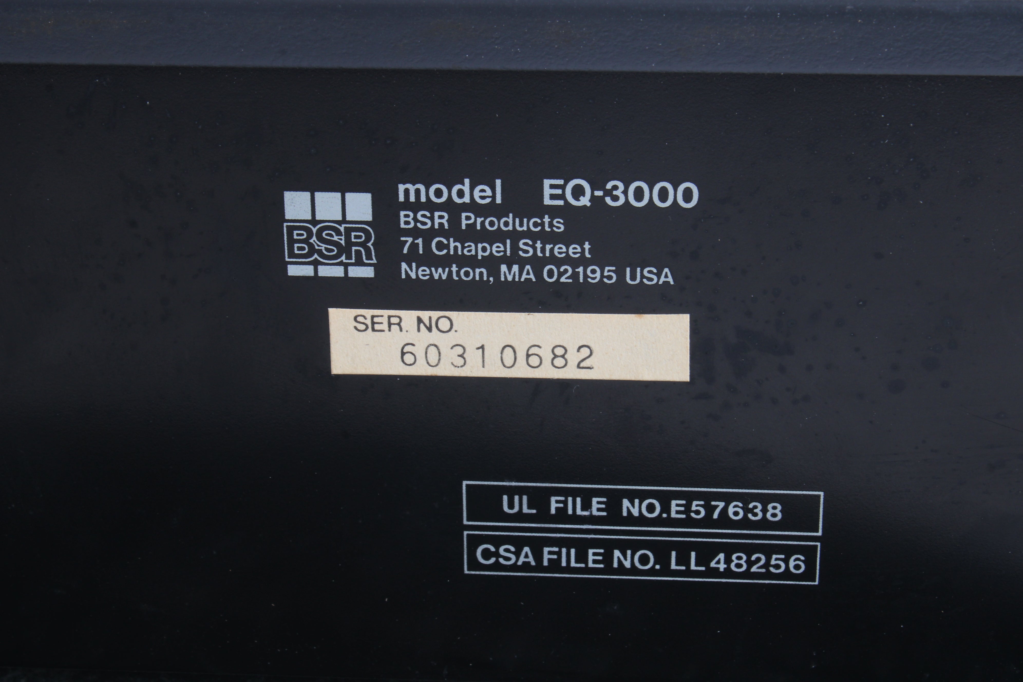 BSR EQ-3000 Stereo Frequency Equalizer / Spectrum Analyzer – NTC Tech