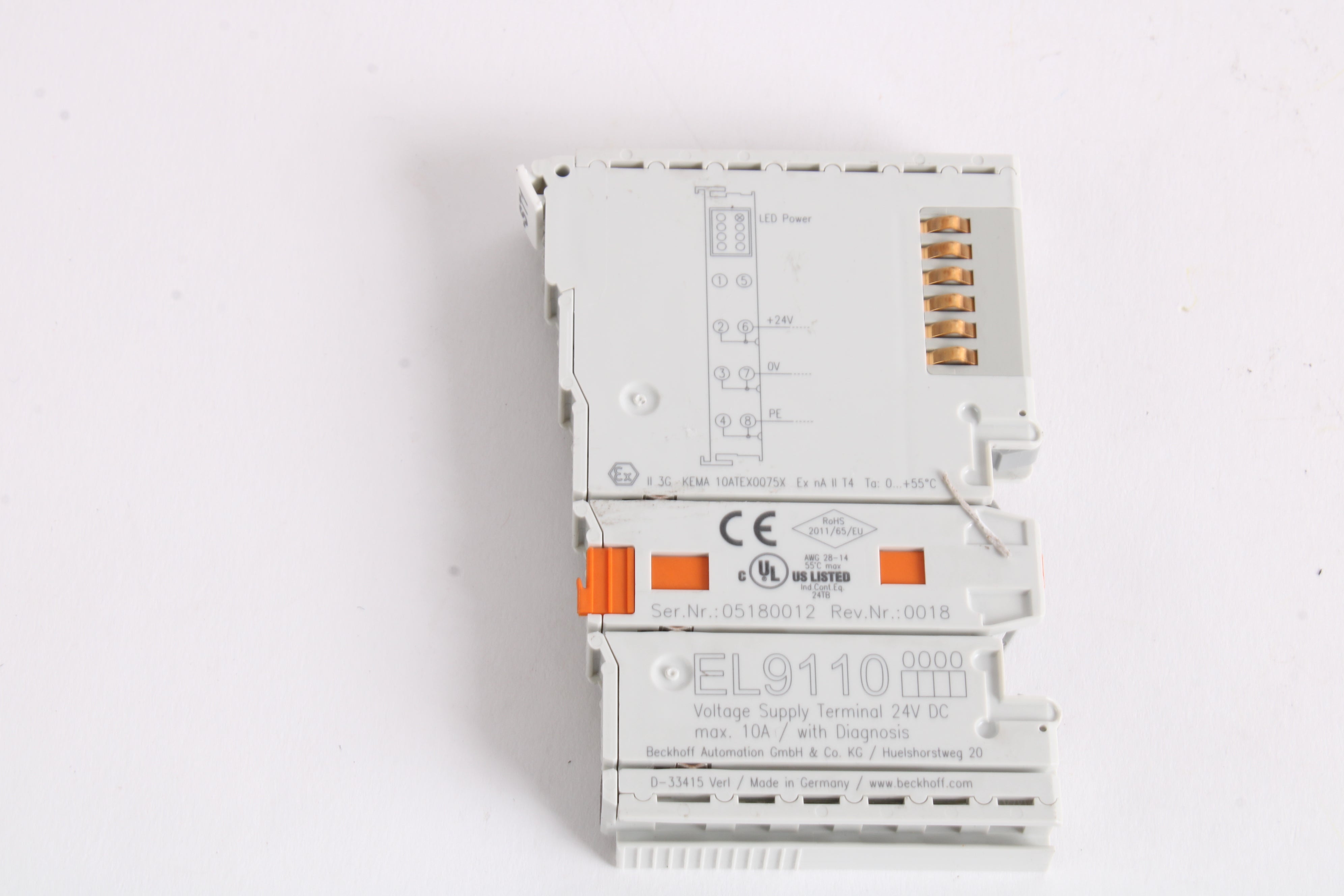 Beckhoff EL9110 Potential Supply Terminal 24VDC – NTC Tech