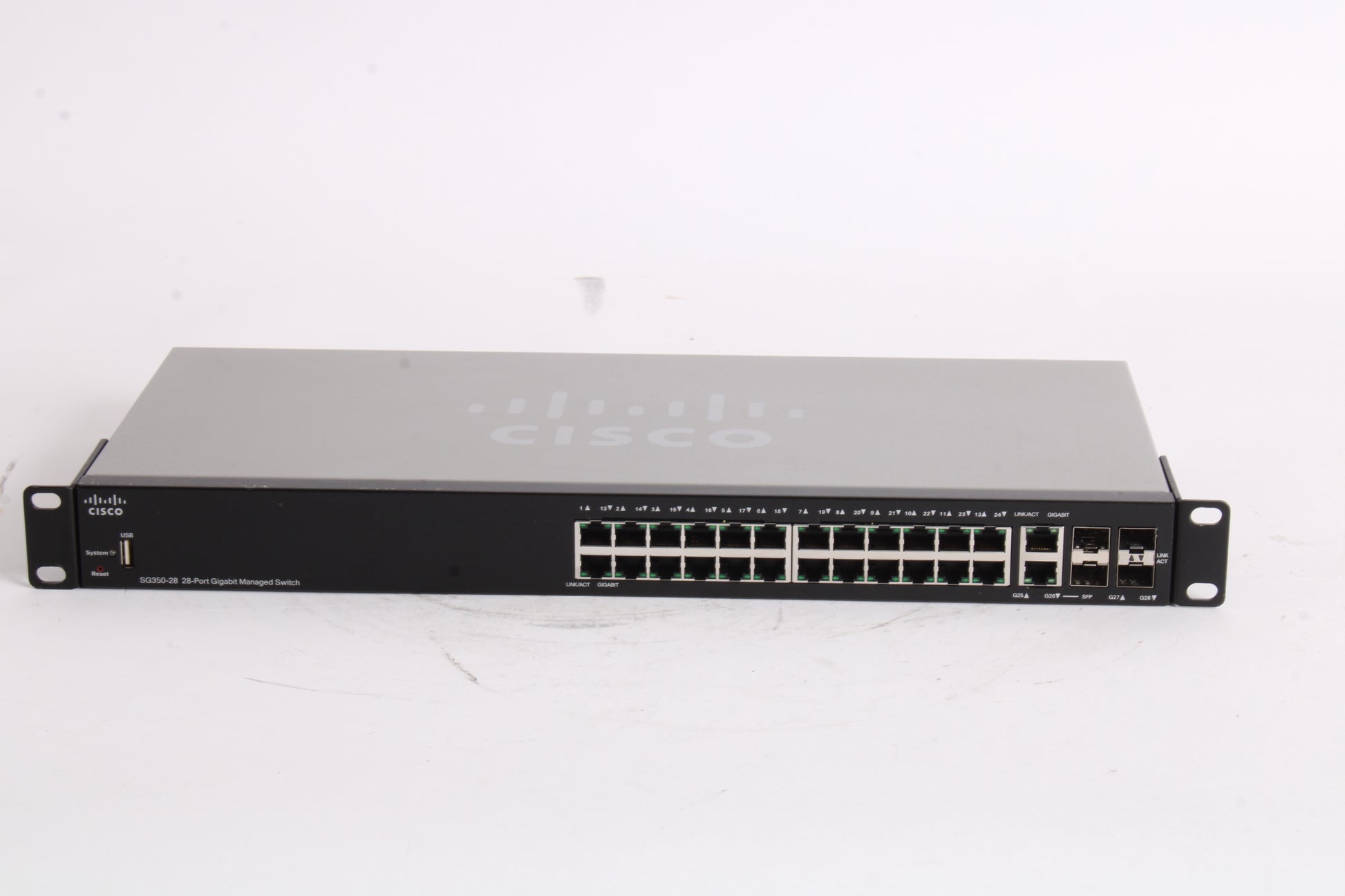 Cisco SG350-28 28-Port Gigabit Managed Switch With Rack Ears – NTC Tech