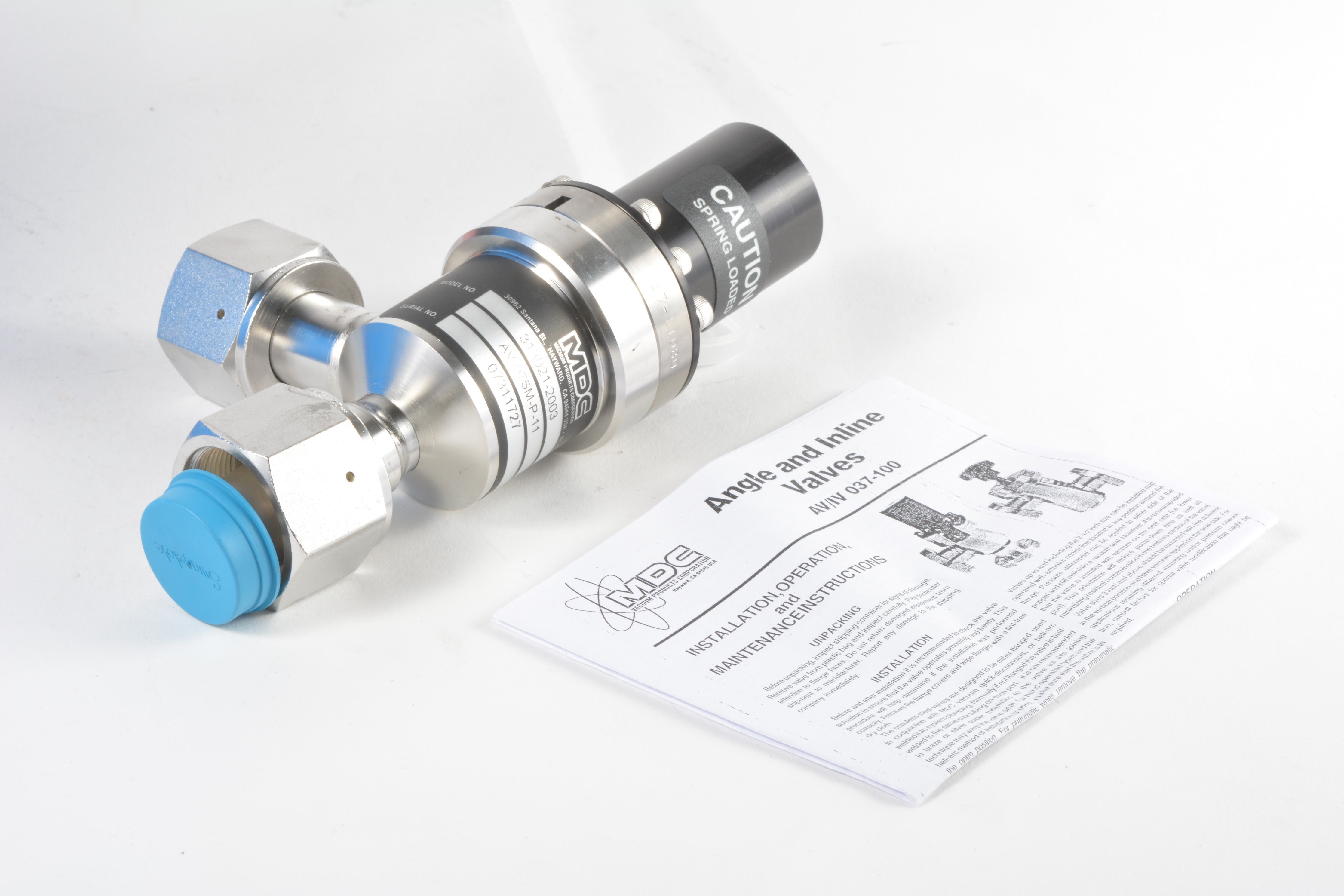 MDC AV-075M-P-11 Angle Valve .75" Tube UHV Pneumatic Actuator – NTC Tech