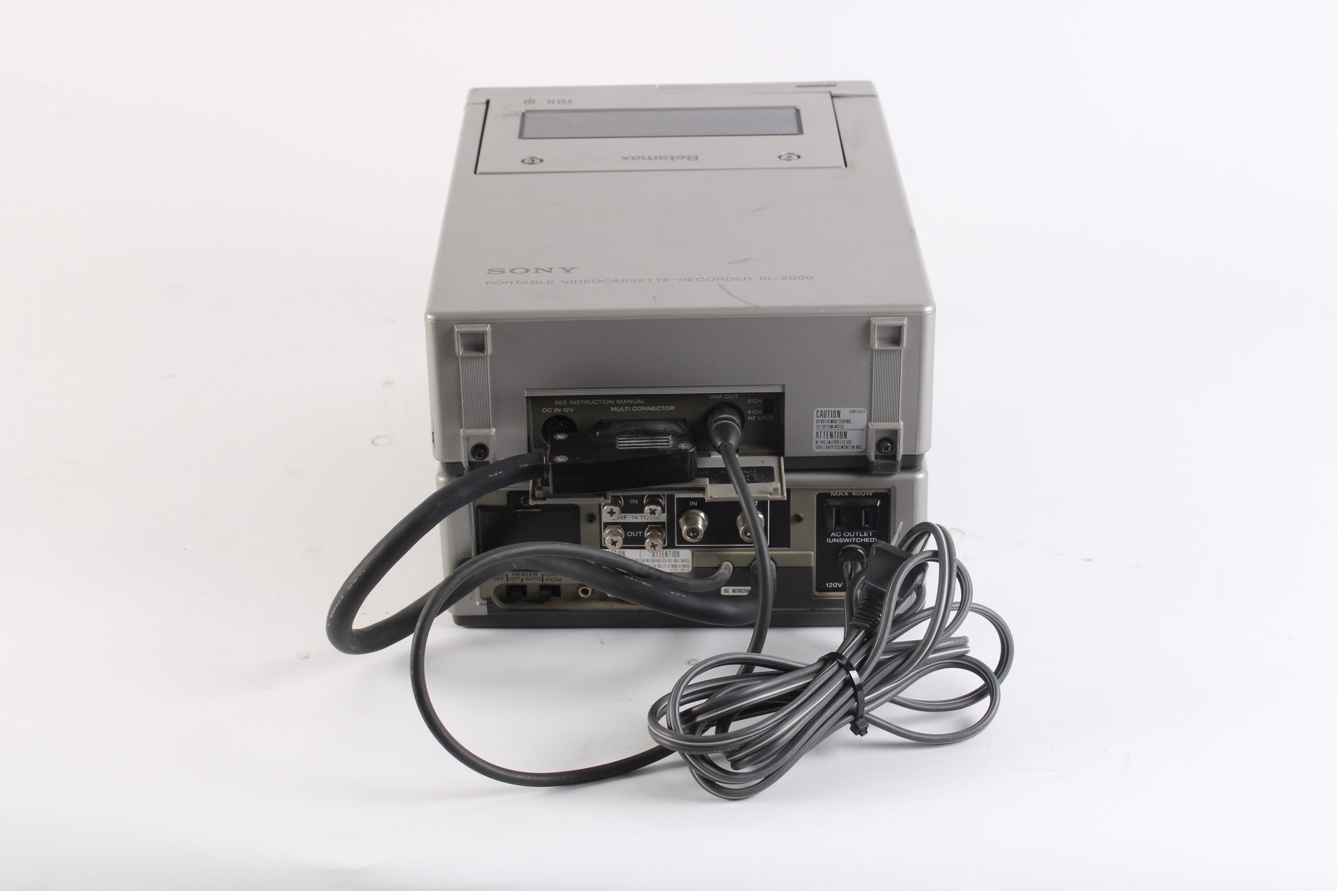 Sony SL-2000 Videocassette Recorder Betamax W/ TT-2000 Tuner Timer Wit ...