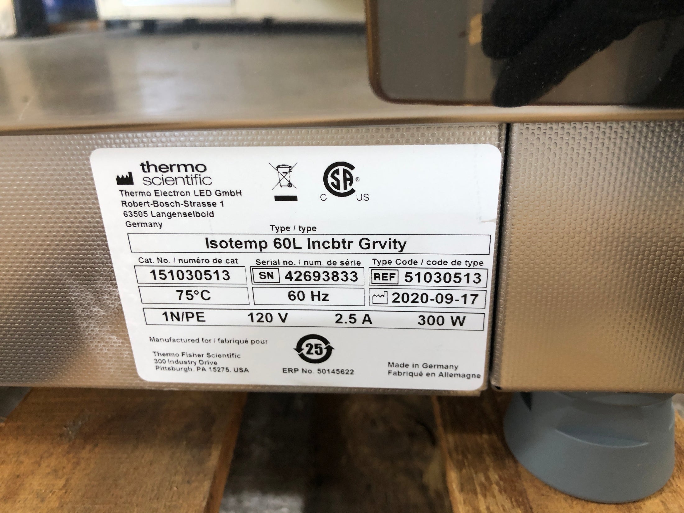 Thermo Scientific Fisher Isotemp 60L Incubator Gravity 151030513 – NTC Tech