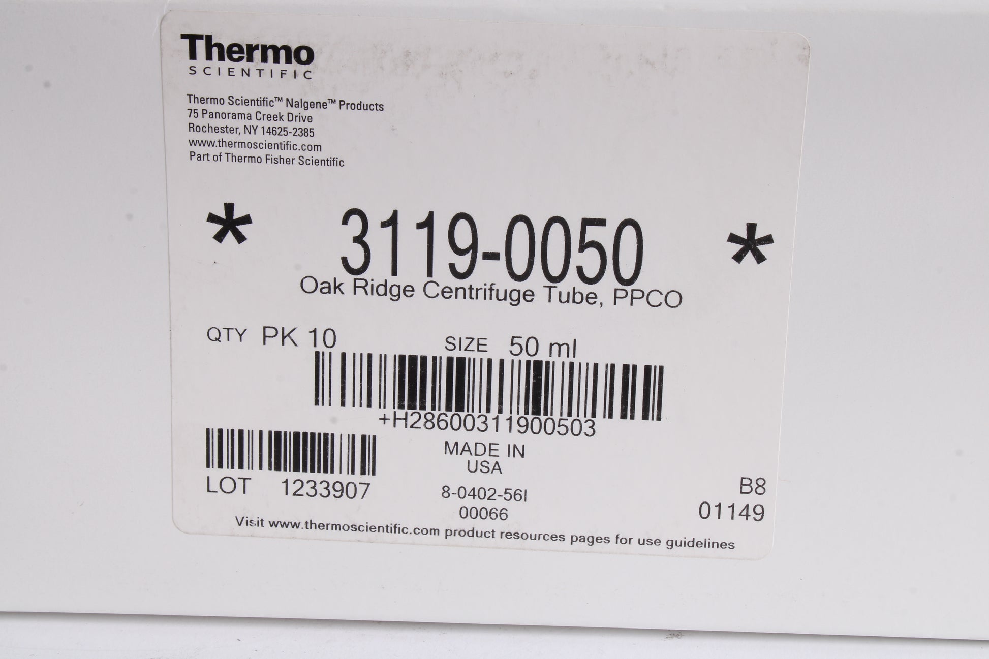 Thermo Scientific 3119-0050 Oak Ridge Centrifuge Tube, 50ml PPCO QTY: – NTC Tech