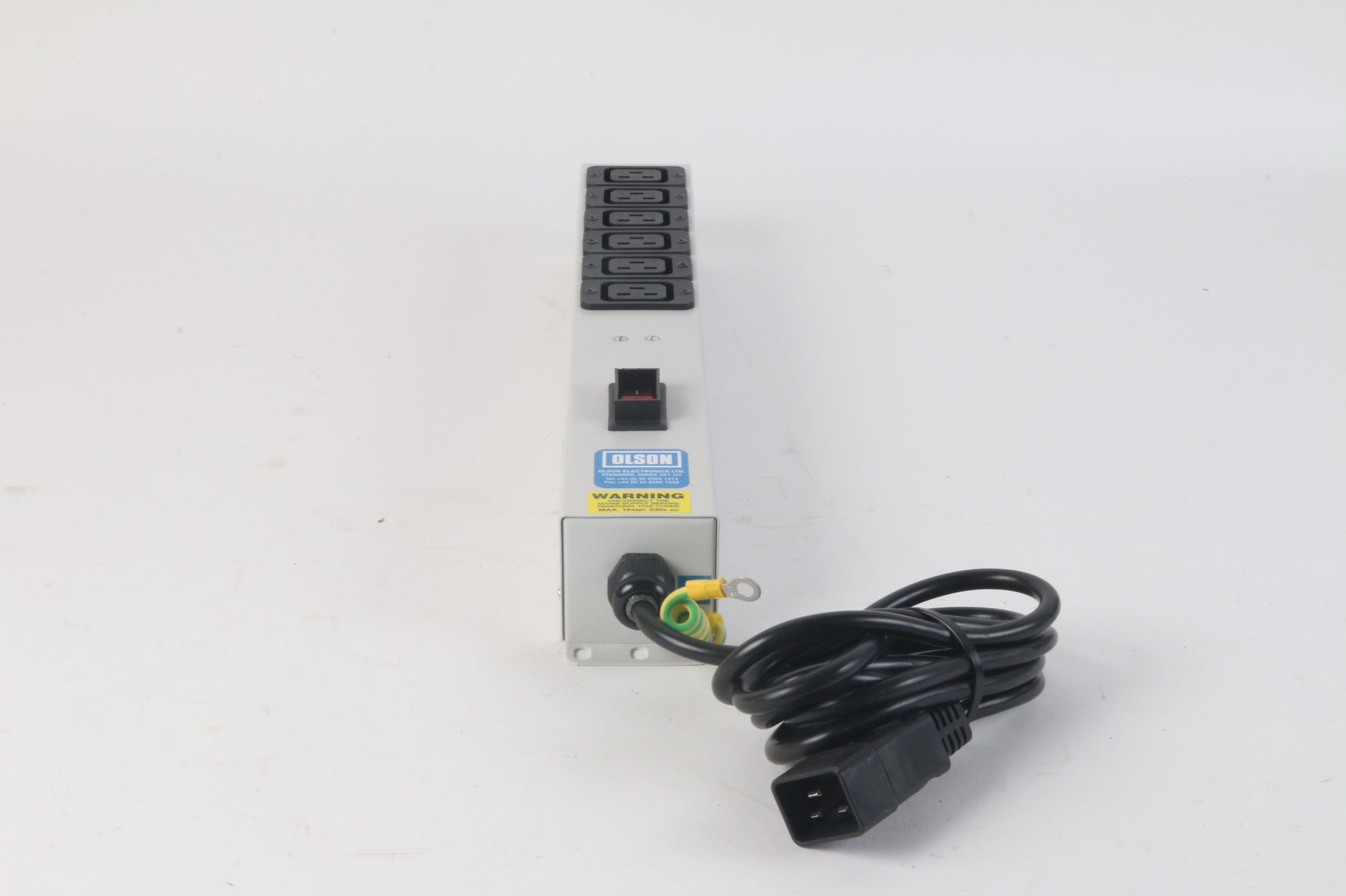 Olson 1005 6 Way 16A IEC C19 Socket Double Pole 16A Circuit Breaker C2 ...
