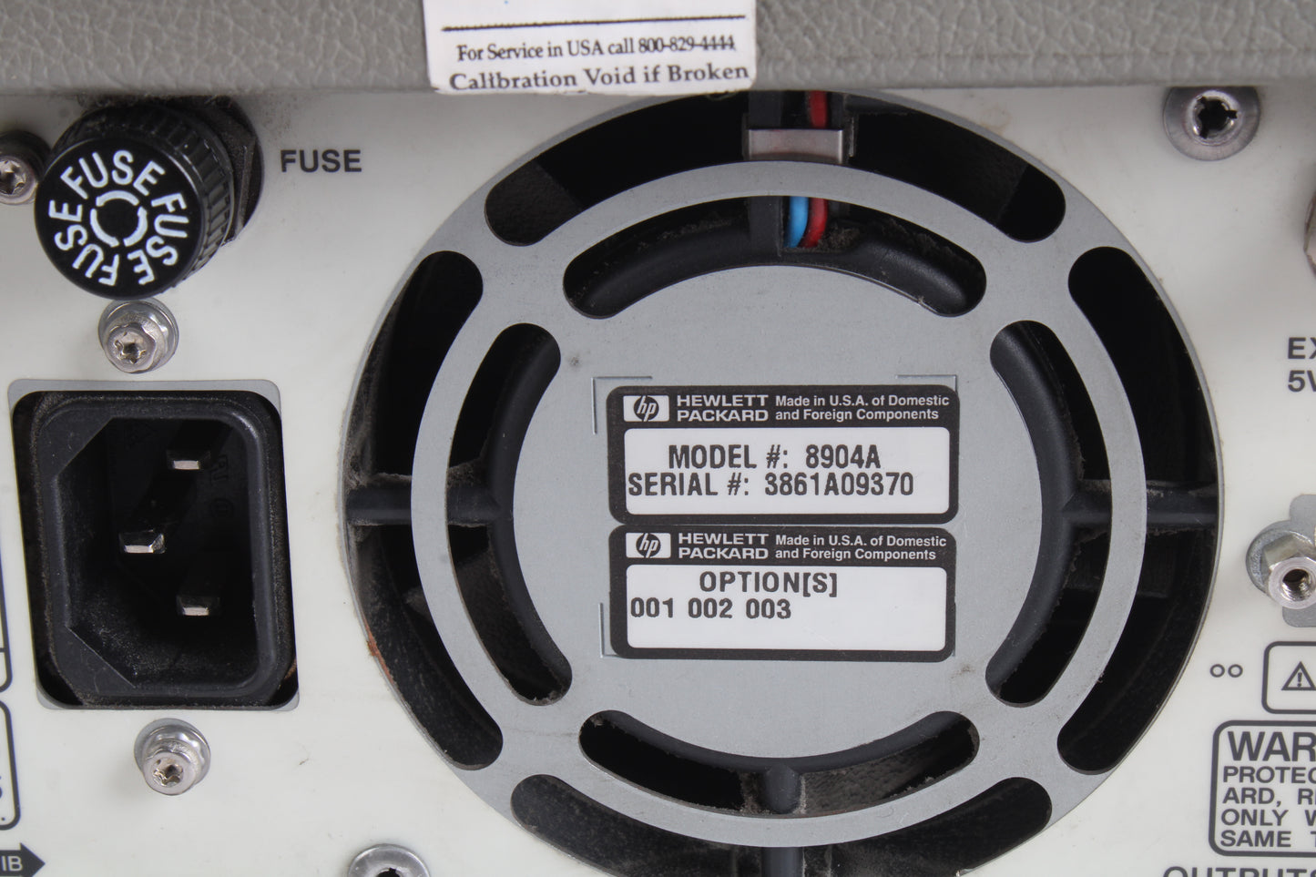 Hewlett Packard 8904A Multifunction Synthesizer DC-600KHz OPT 001, 002 – NTC Tech