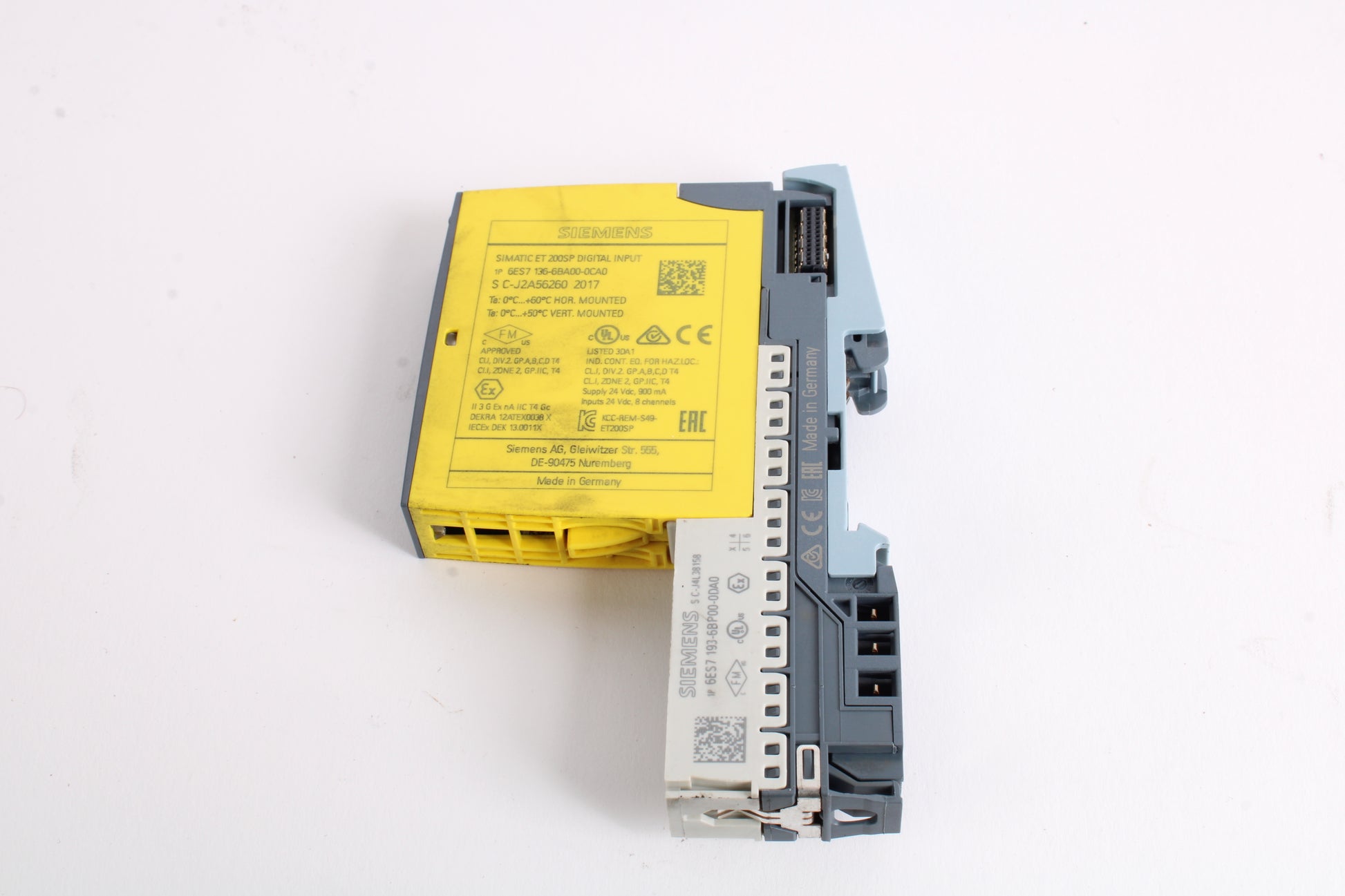 Siemens 6ES7 136-6BA00-0CA0 SimaticET 200SP Module +6ES7 193-6B00-0DA0 ...