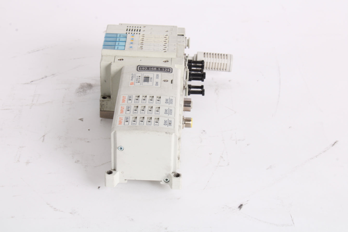 SMC EX250-SEN1 Ethernet IP W/ 3x EX250-IE3 2x SY3100-5UI 2x SY3400-5UI ...