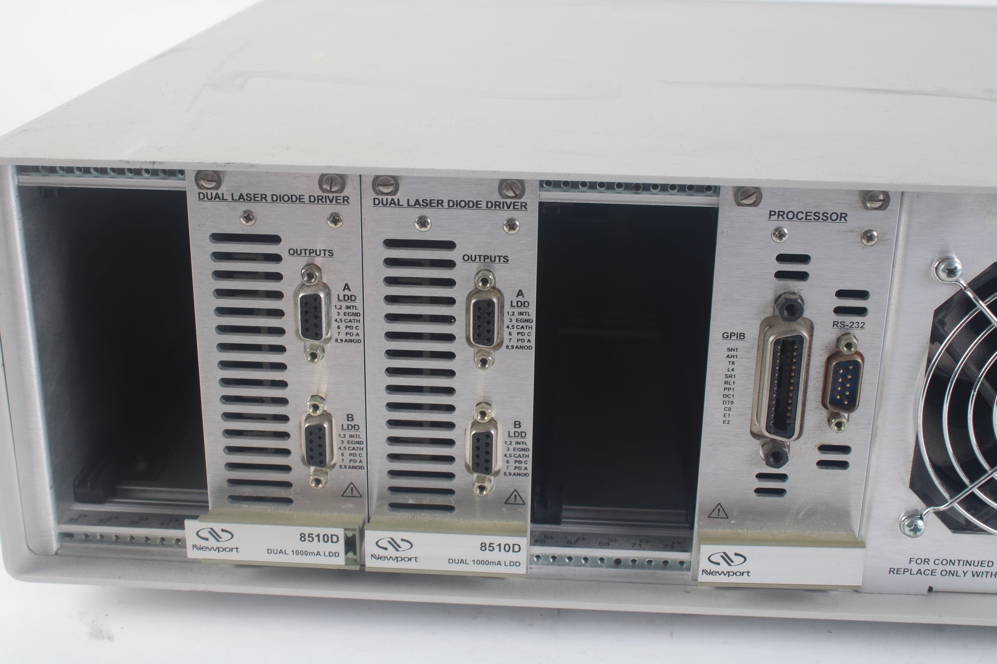 Newport 8000 Modular Controller Version 2.25 w/ 2x 8510D 1000mA Dual L ...
