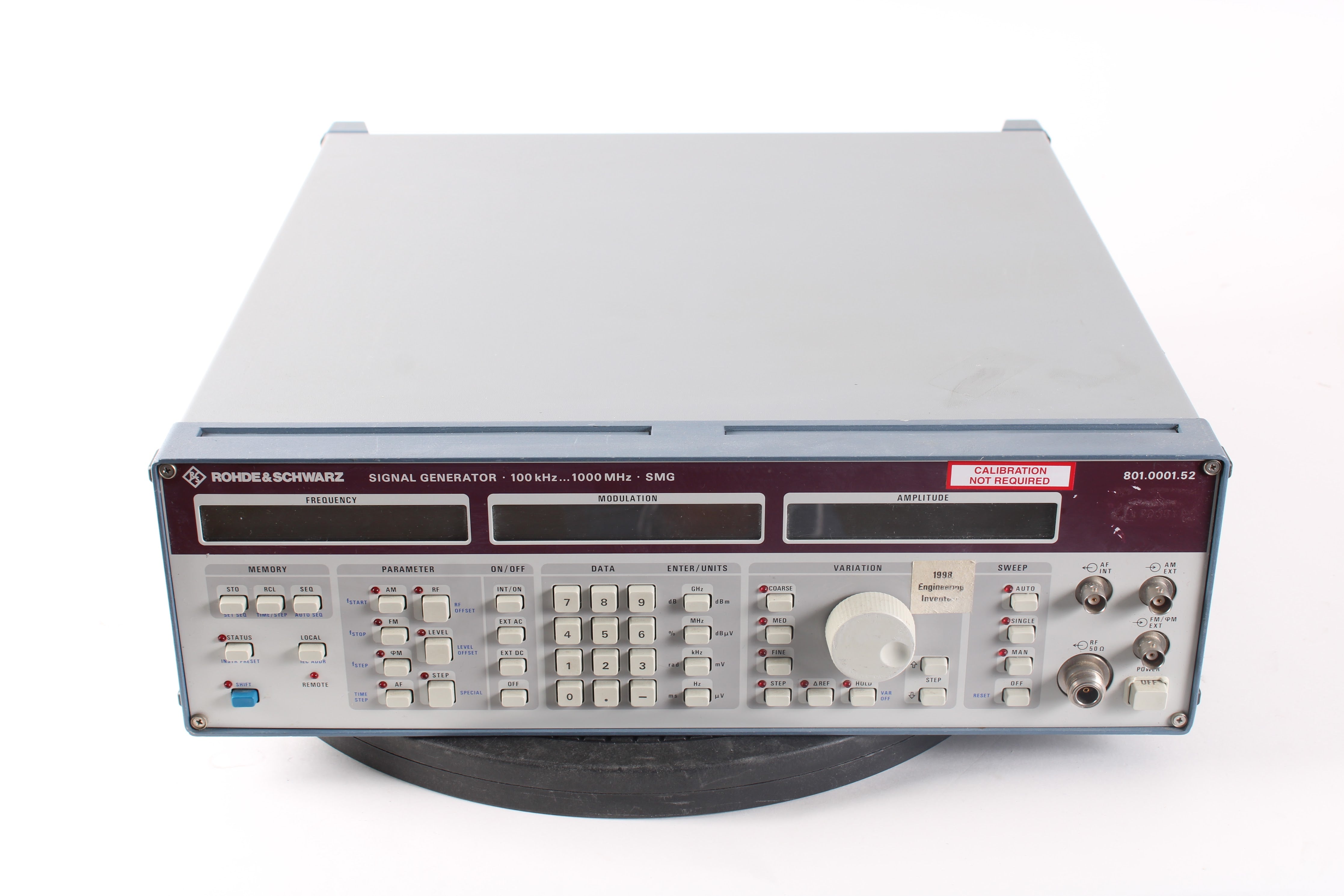 Rohde Schwarz SMG 100 kHz 1000 MHz RF Signal Generator SMG-B2 802.0405 ...