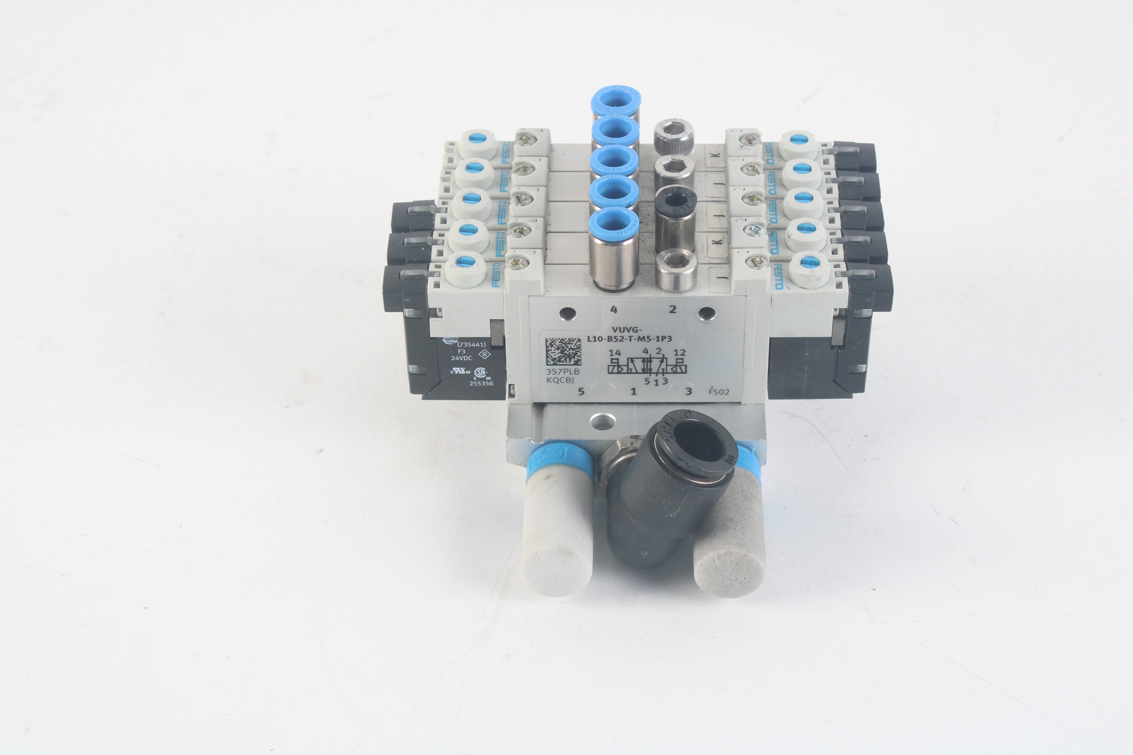 Festo 5x L10-B52-T-M5-1P3 Solenoid Air Valve W/ Manifold – NTC Tech