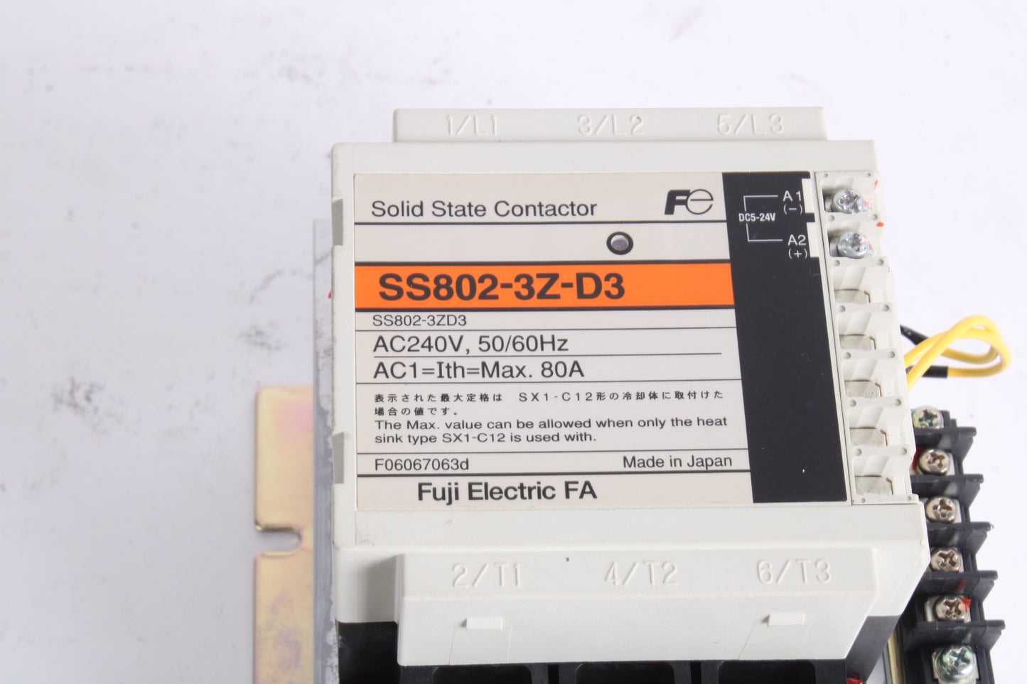 Fuji Electric FA SS802-3Z-D3 Solid State Contactor SX1-C12-A4 Heat Sin – NTC Tech