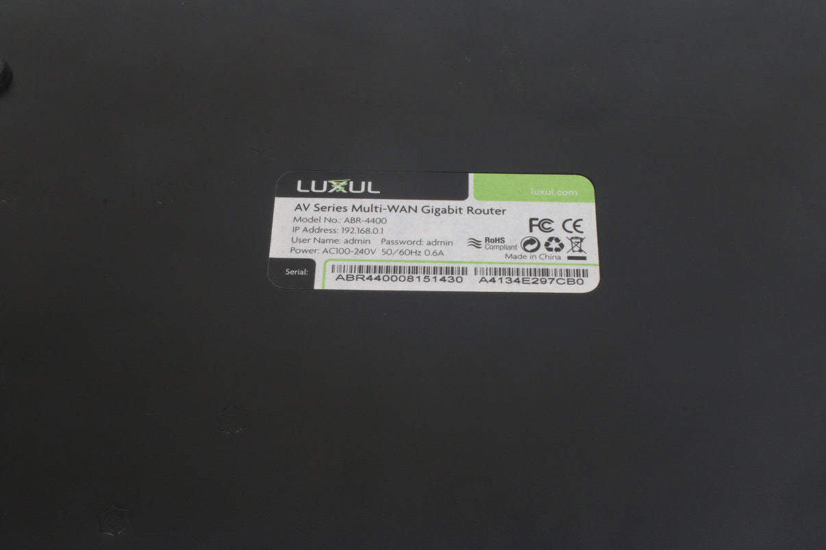 Luxul ABR-4400 AV Series Multi-WAN Gigabit Router – NTC Tech