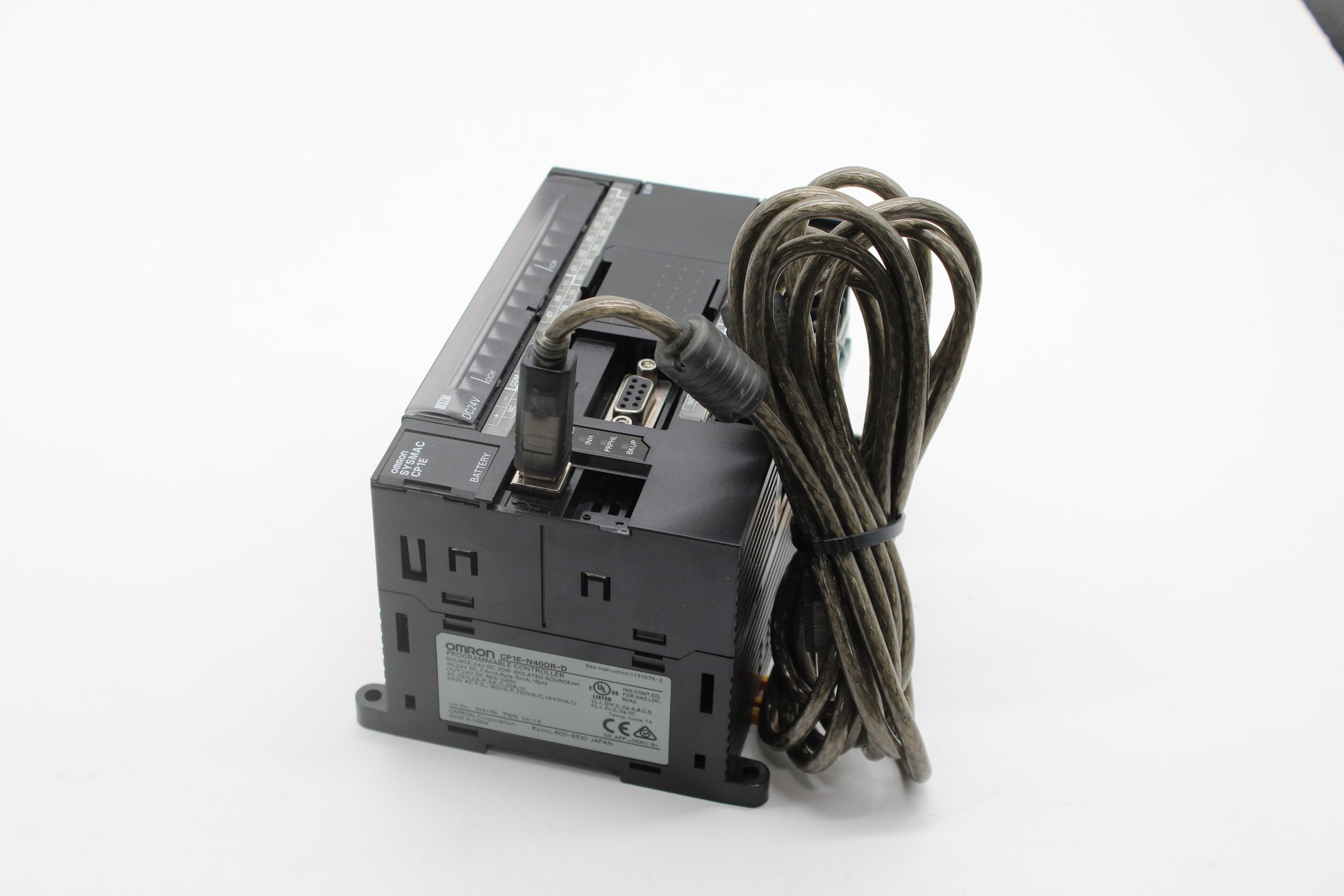 Omron CP1E-N40DR-D Programmable Controller With 2x Cables – NTC Tech