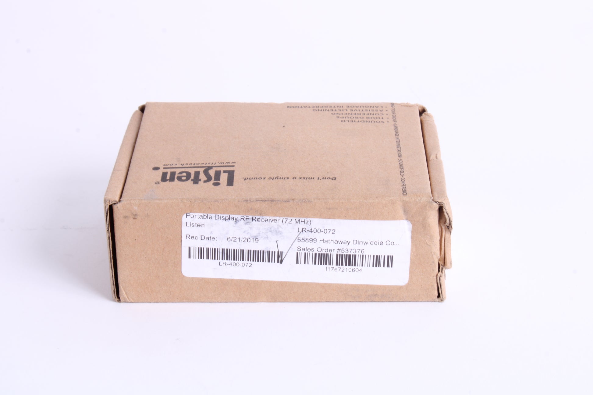 Listen LR-400-072 72 MHZ Portable Display FM Receiver, W/LCD, SmartCha ...