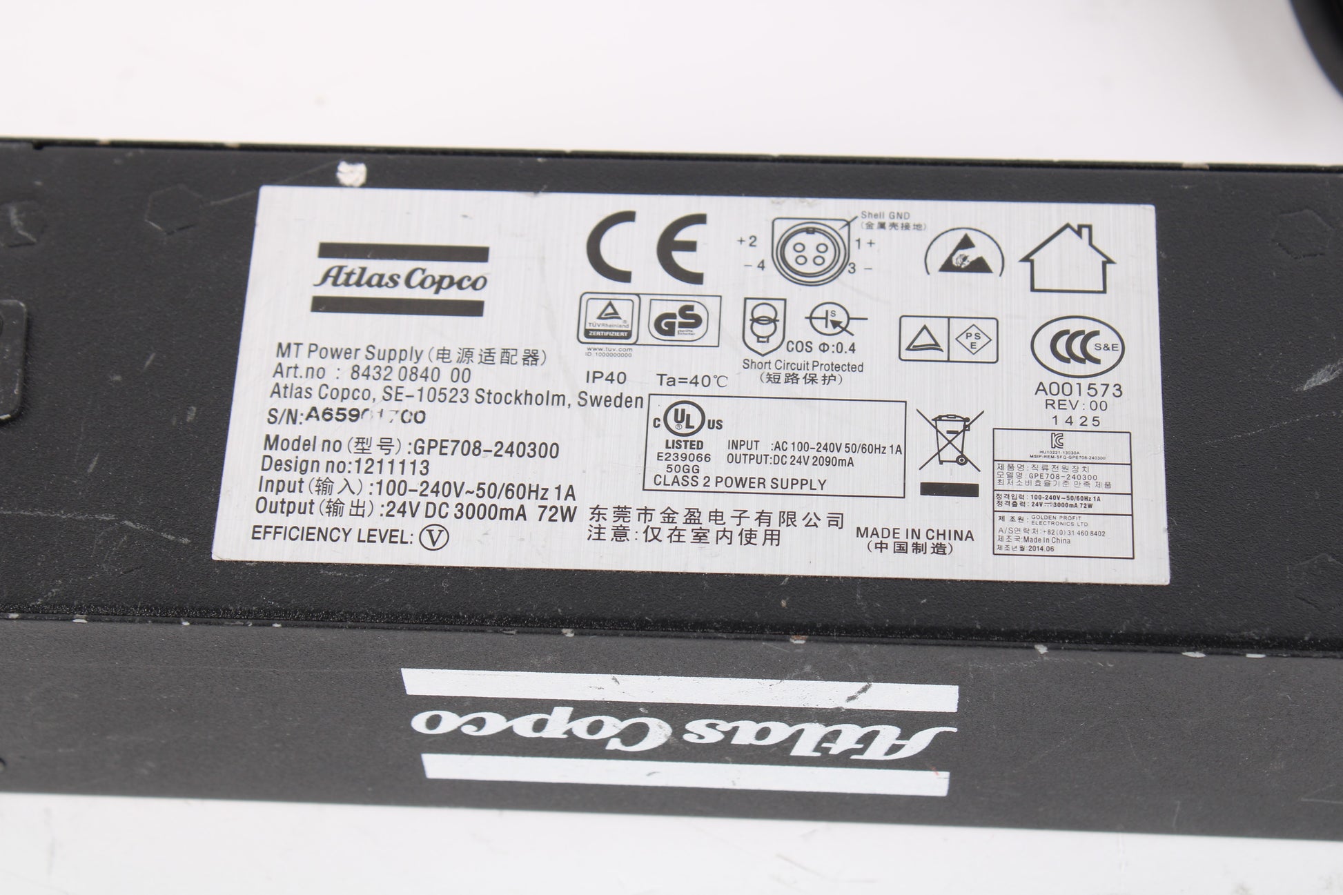 Atlas Copco 8432084000 MT Power Supply - Fair Condition – NTC Tech