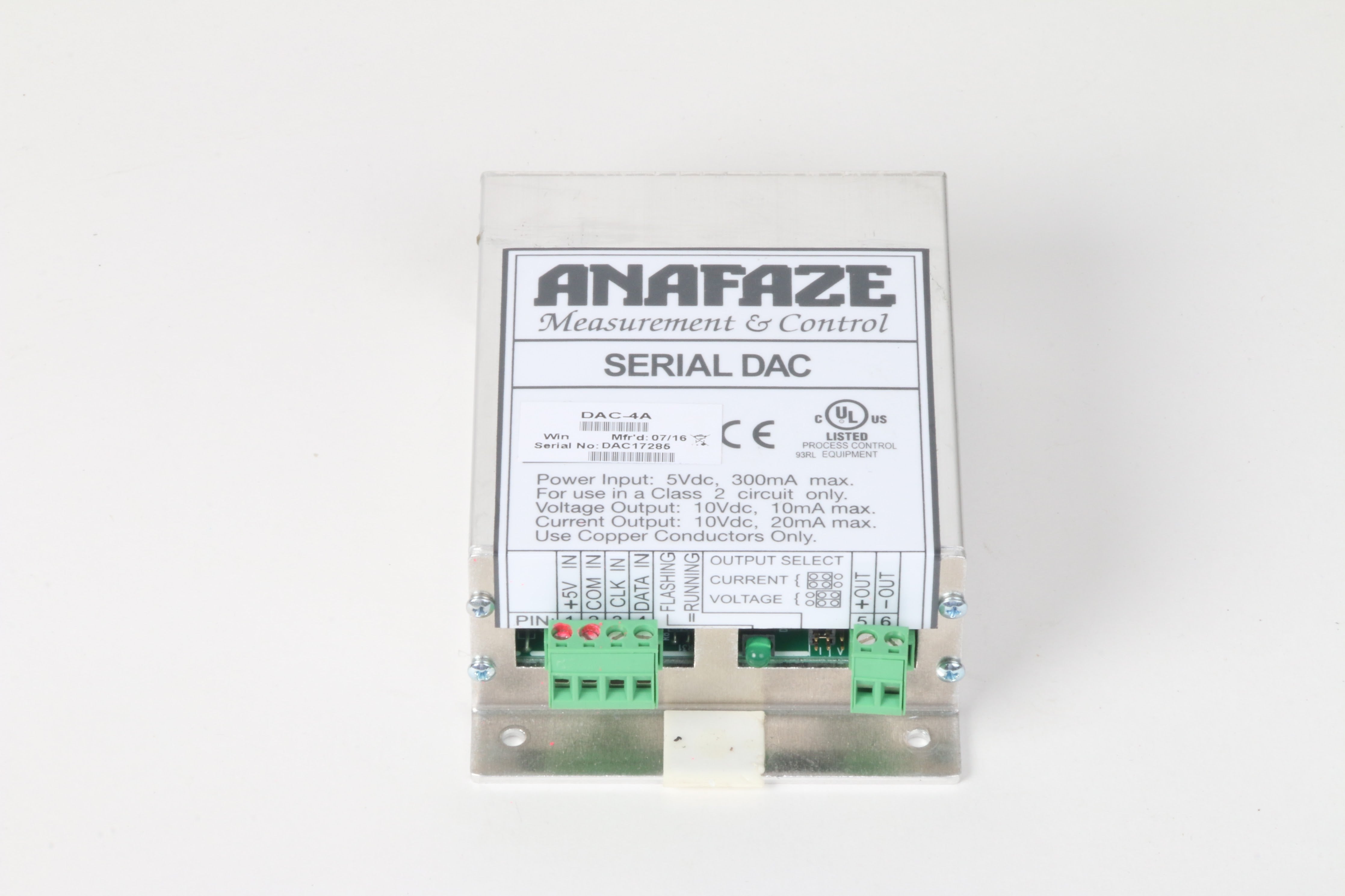Anafaze Measurement and Control Serial DAC DAC-4A – NTC Tech