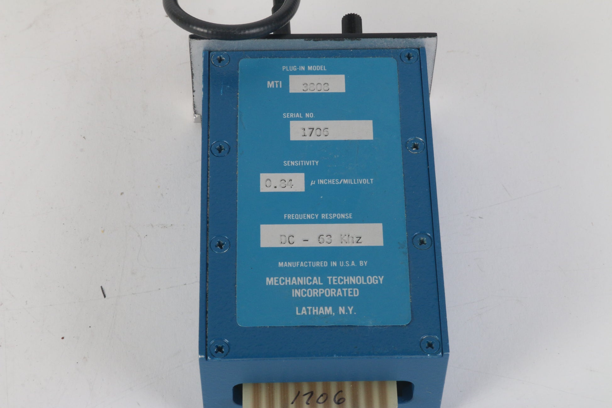 Mechanical Technology Incorporated 3808 Frequency Response DC-14Khz ...