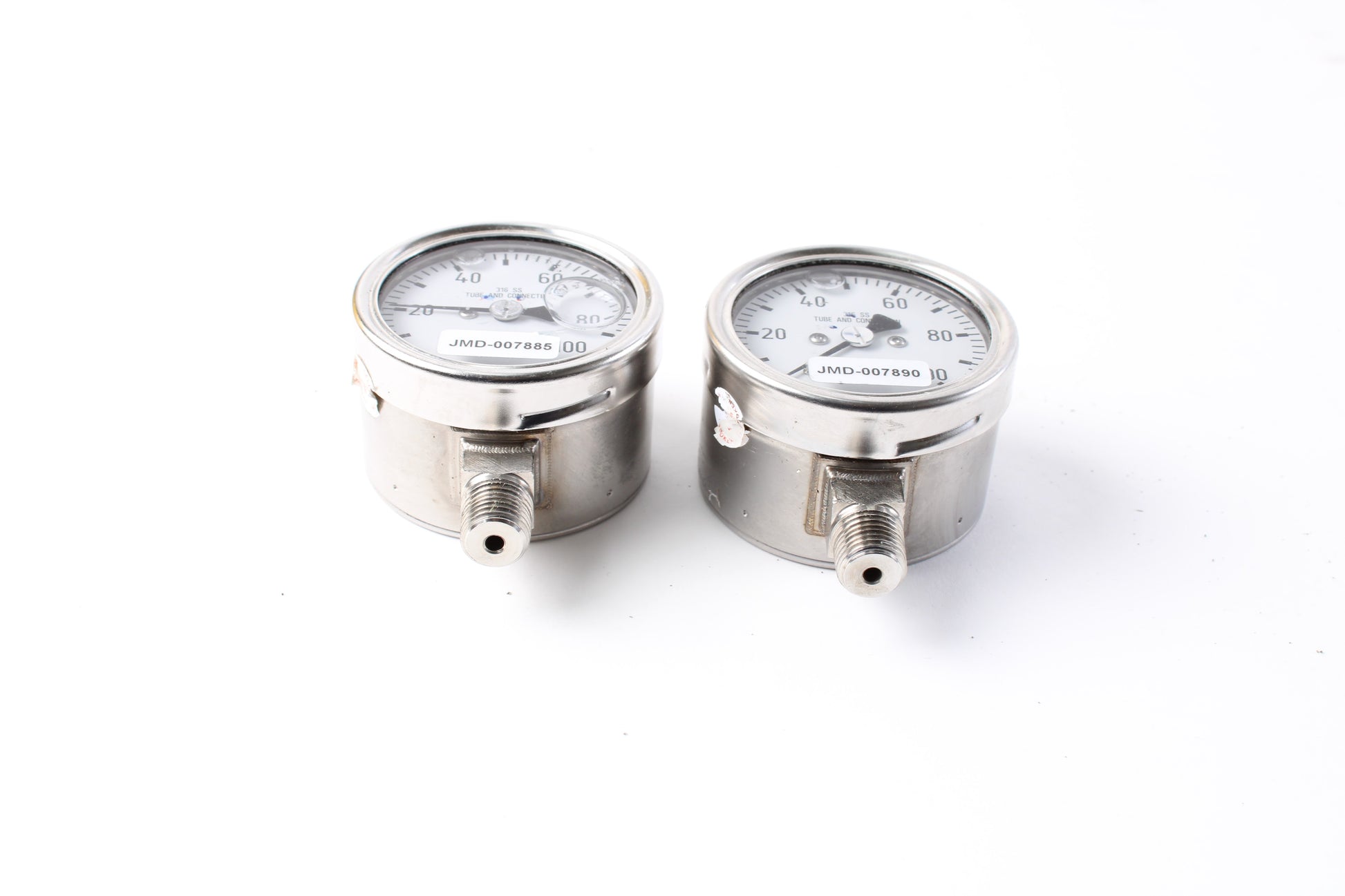 Wika 316 SS Pressure Gauge Tube and Connection 0-100 PSI Lot of 2 – NTC ...