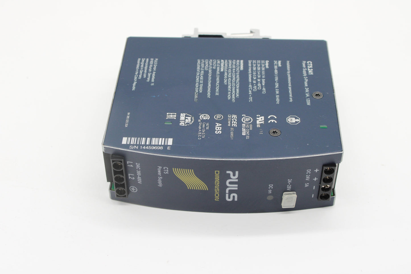 PULS CT5.241 Power Supply 3 phase 24V 5A 120W Din Rail – NTC Tech