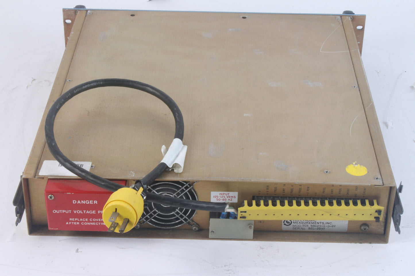 Electronics Measurements TCR 40S25-1-D-0V Power Supply 0-40VDC 25A ...