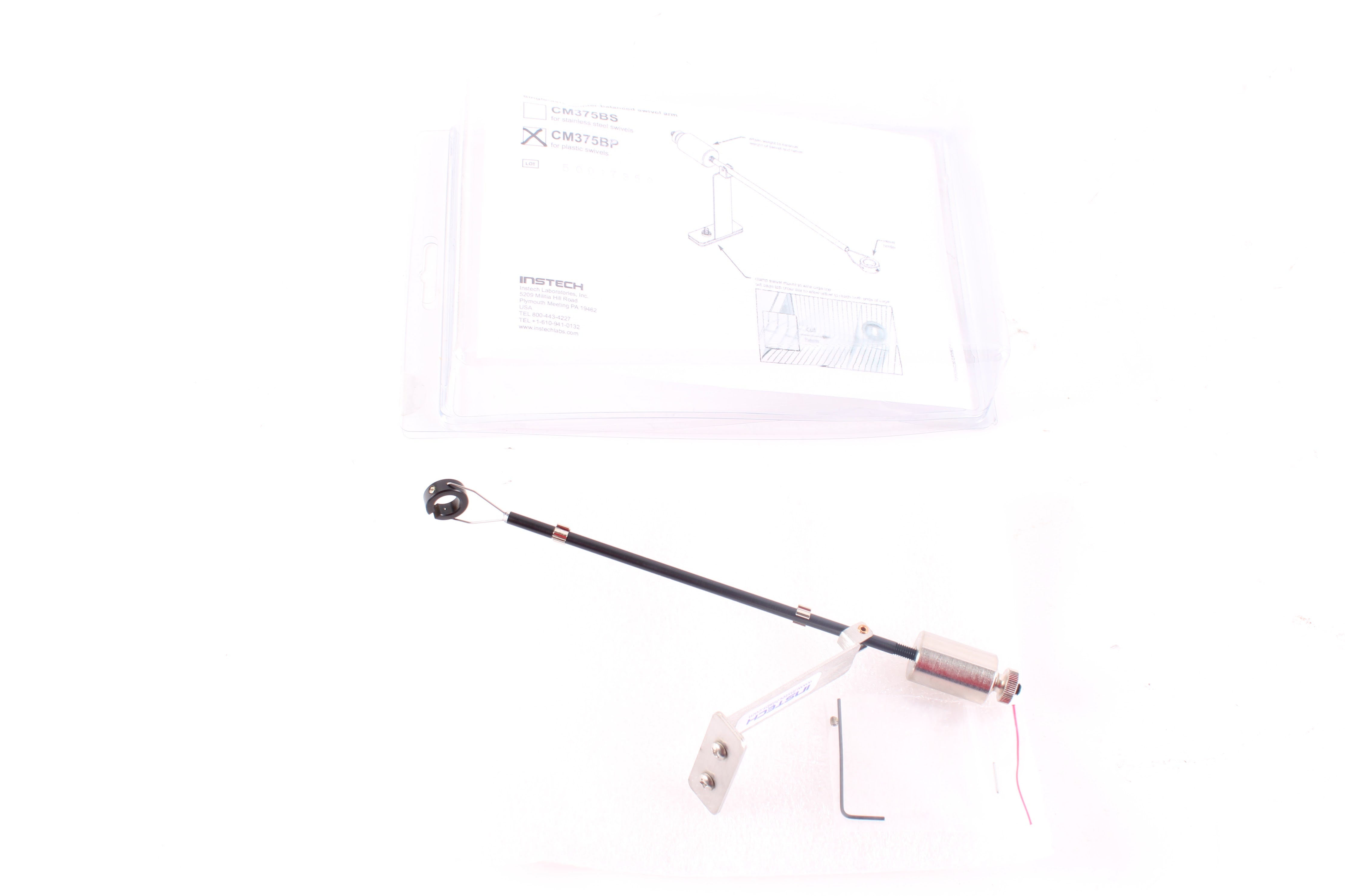 Instech CM375BP Single-Axis Counter-Balanced Swivel Arm Plastic Swivel ...