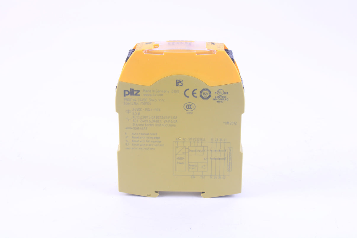 Pilz PONZ s4 750104 24VDC Safety Relay Module for E-STOP and Safety Ga ...