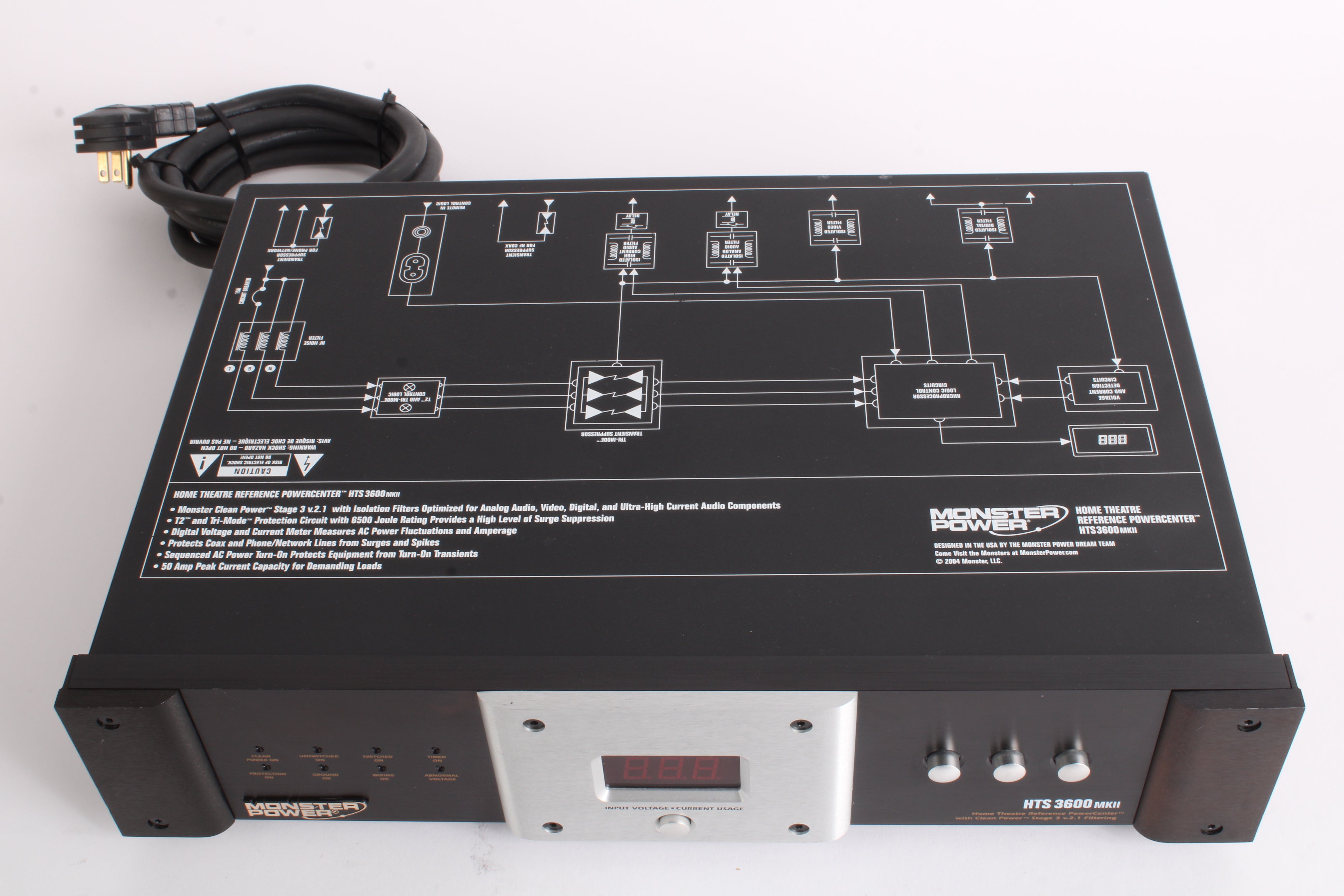 Monster HTS 3600 MKII 10-Outlet Power Center with Stage 3 Clean Power ...